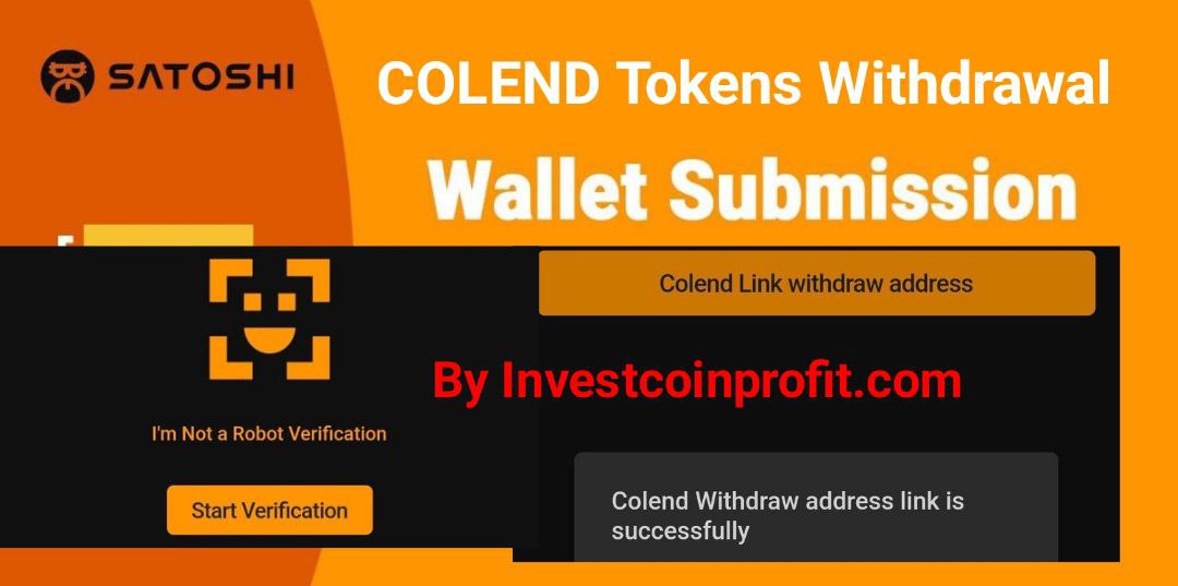 How to Submit Core-EVM Wallet For Colend Tokens Withdrawal On Satoshi ...